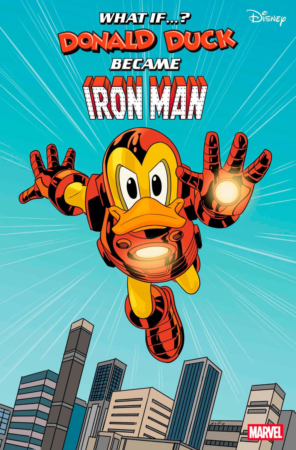 MARVEL AND DISNEY WHAT IF DONALD DUCK BECAME IRON MAN #1 PHIL NOTO VAR
